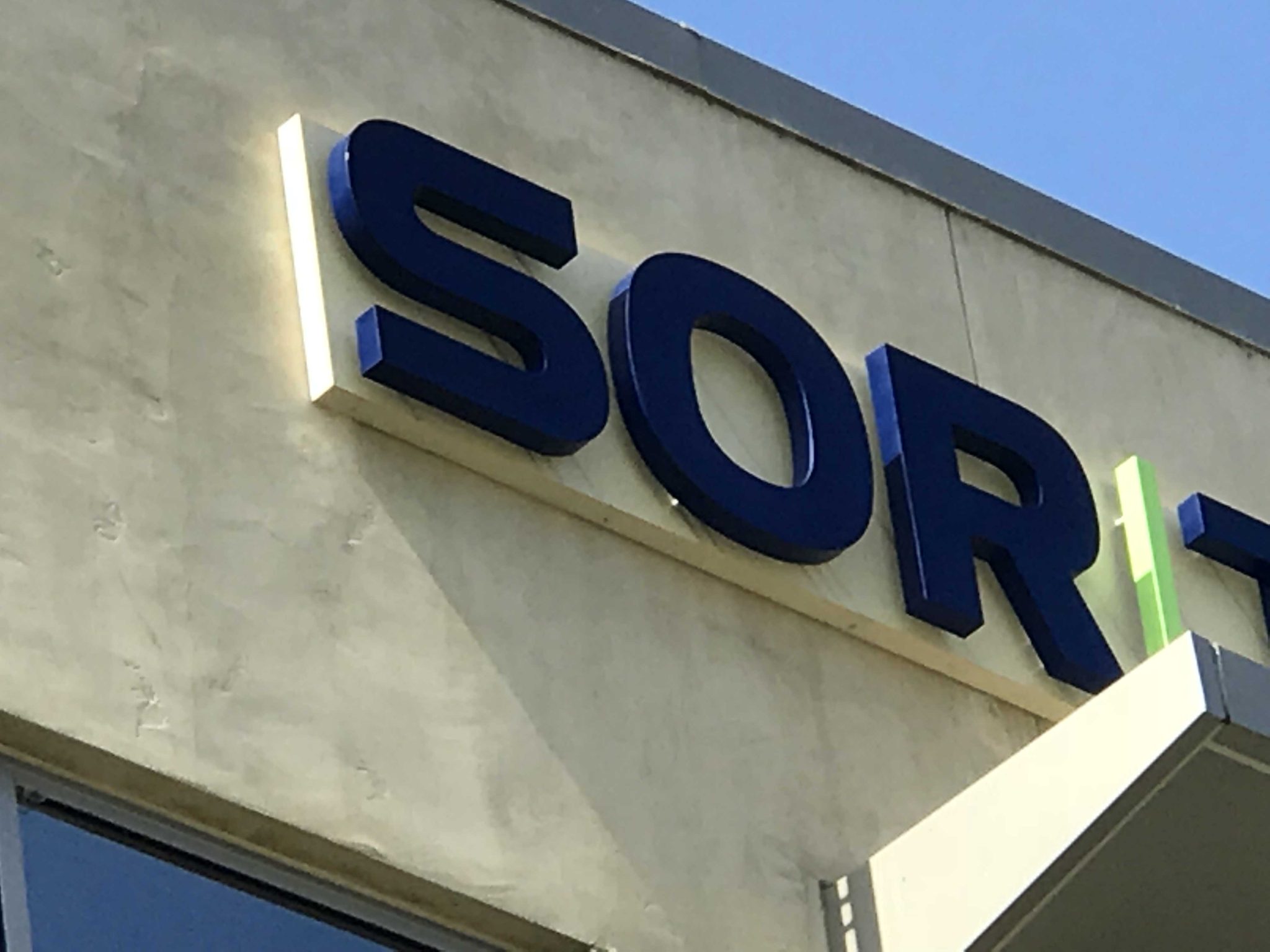 Illuminated Building Sign for SOR - Carlsbad, CA - North Coast Signs