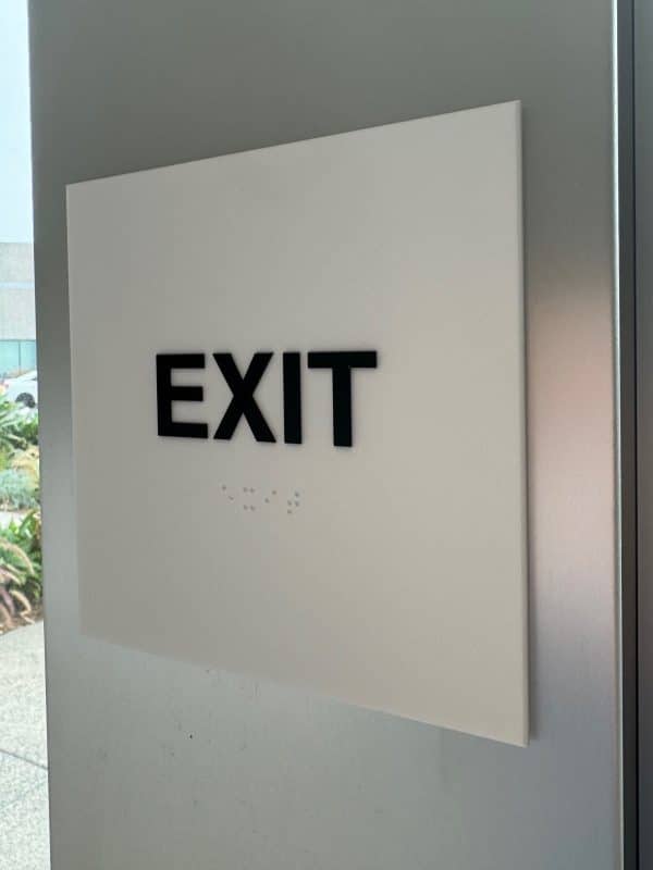 San Diego, CA - Custom ADA Exit Sign for Contractors from a Sign ...