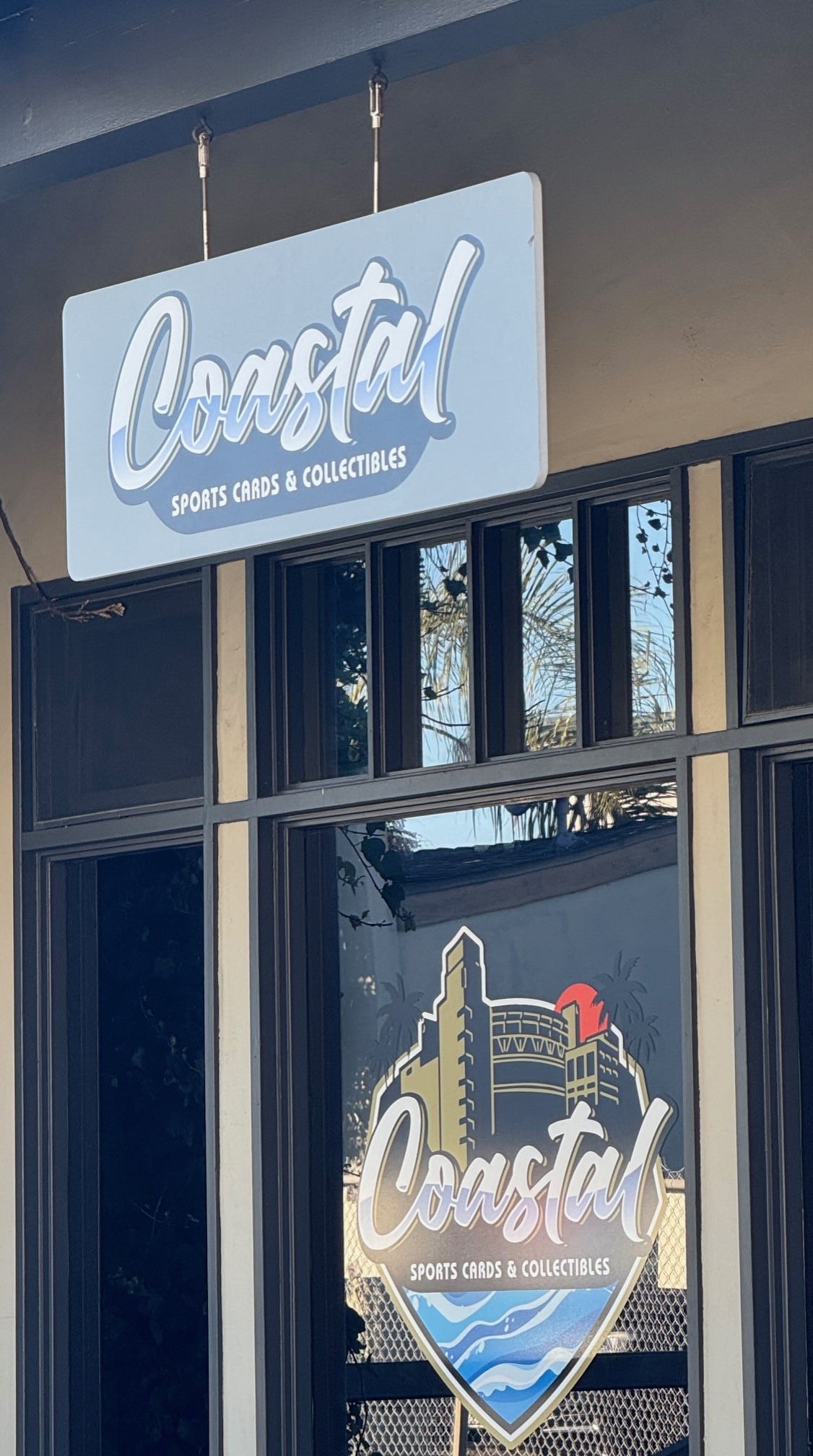 Carlsbad Village, CA - Custom Hanging Signs for Sports Card Shop from a ...