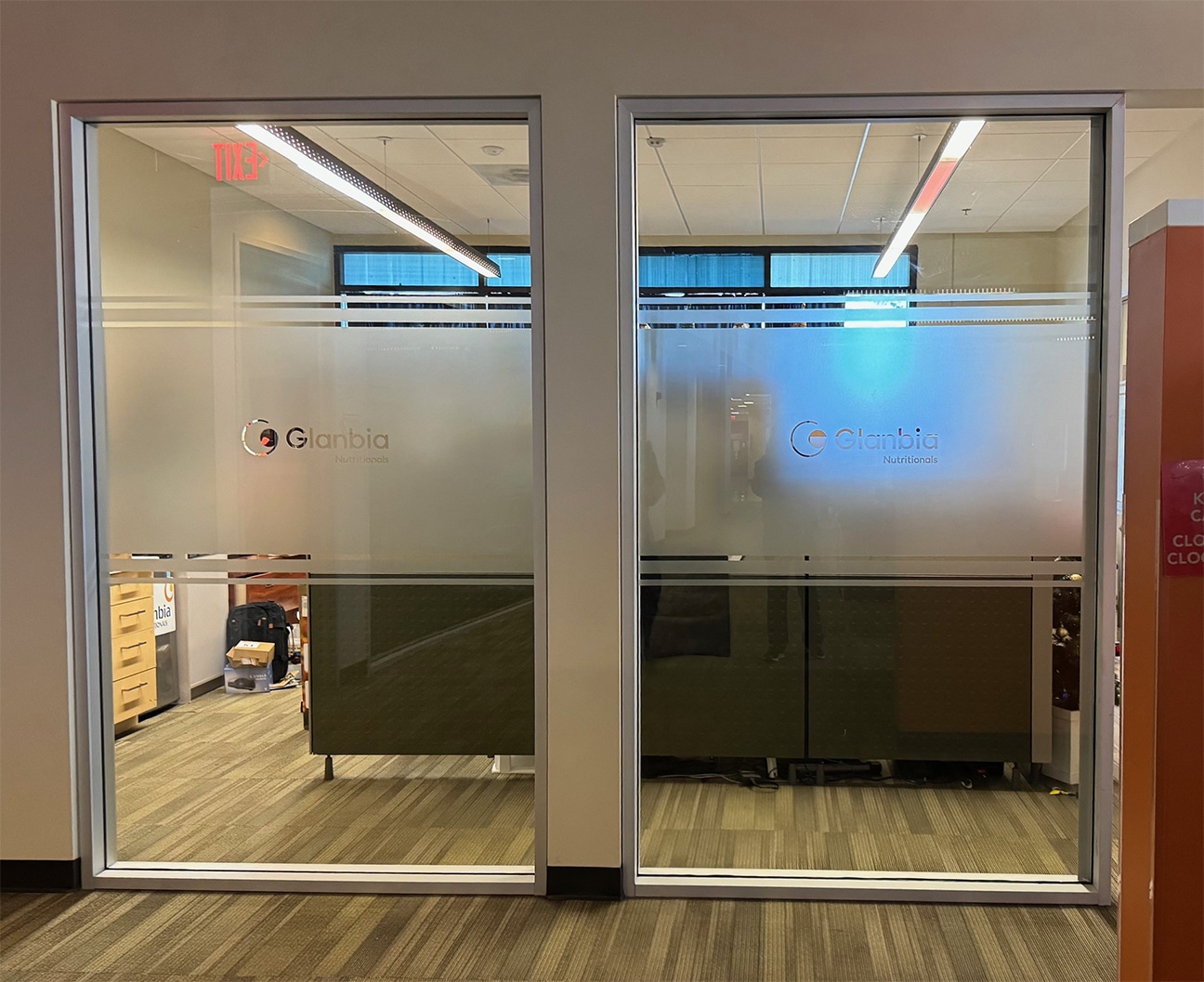 Carlsbad, CA - Sign Company Installs Frosted Window Vinyl for ...